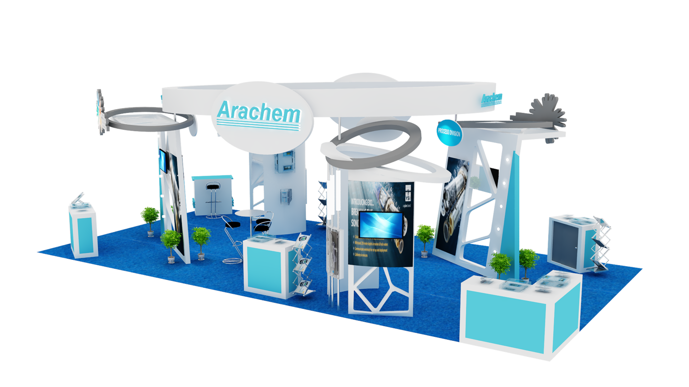 Arachem booth design by Muhammad Syarafuddin Khairul Anuar at Coroflot.com