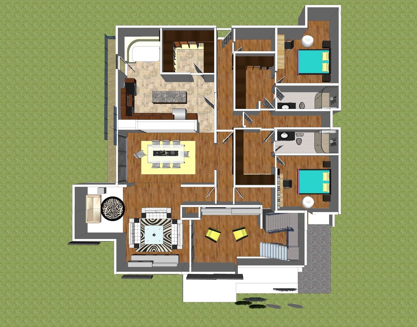 2D 3D AERIAL PLAN by najla kay at Coroflot.com