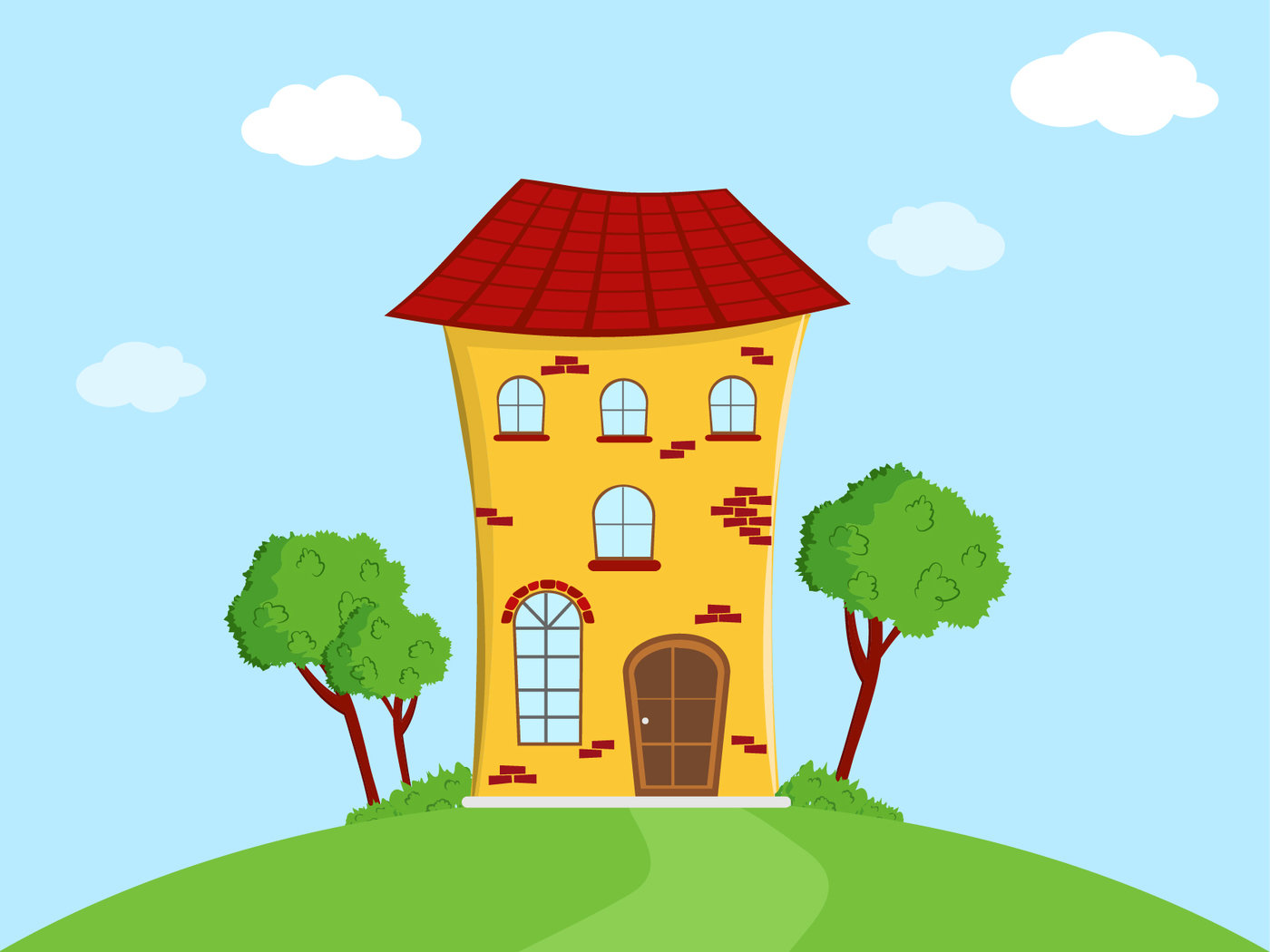Cartoon Building and Background illustration by Eshwar Raman at ...