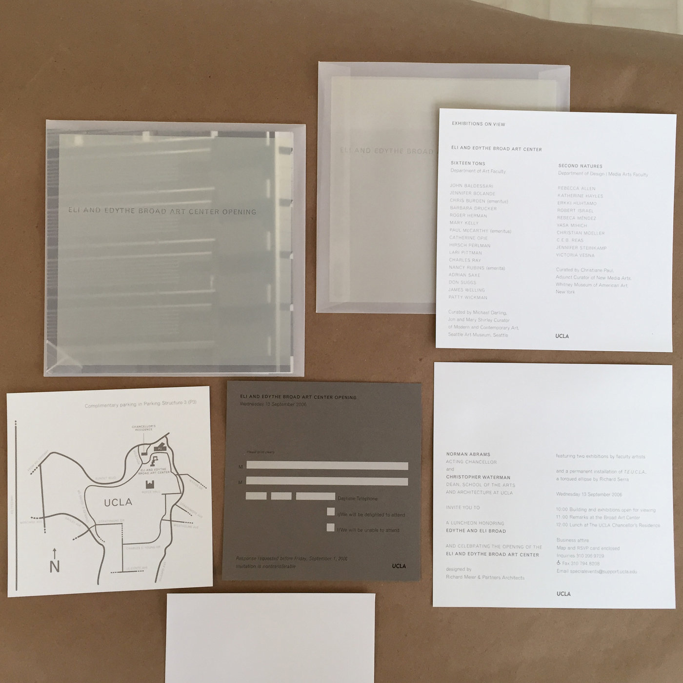 UCLA Broad Art Center opening, invitation by Robert Ruehlman at ...