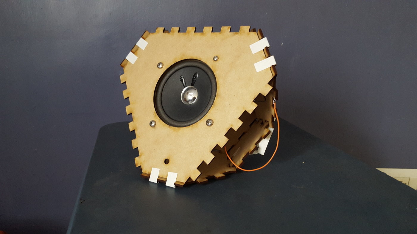 Laser-cut speaker by KATHERINE LÓPEZ HAYNA at Coroflot.com