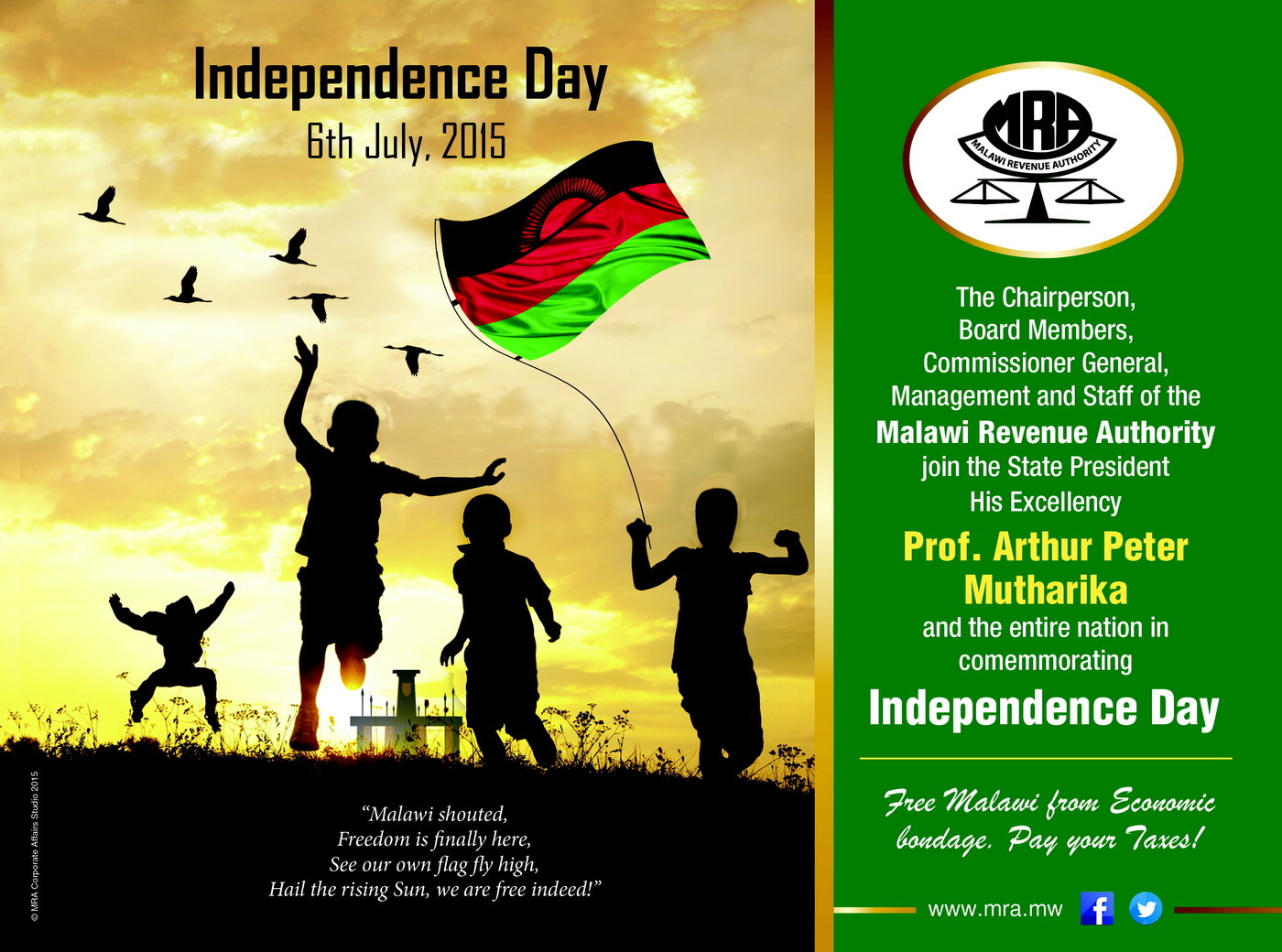 Independence Day Ad 2015 by Funsani John Scander at Coroflot.com