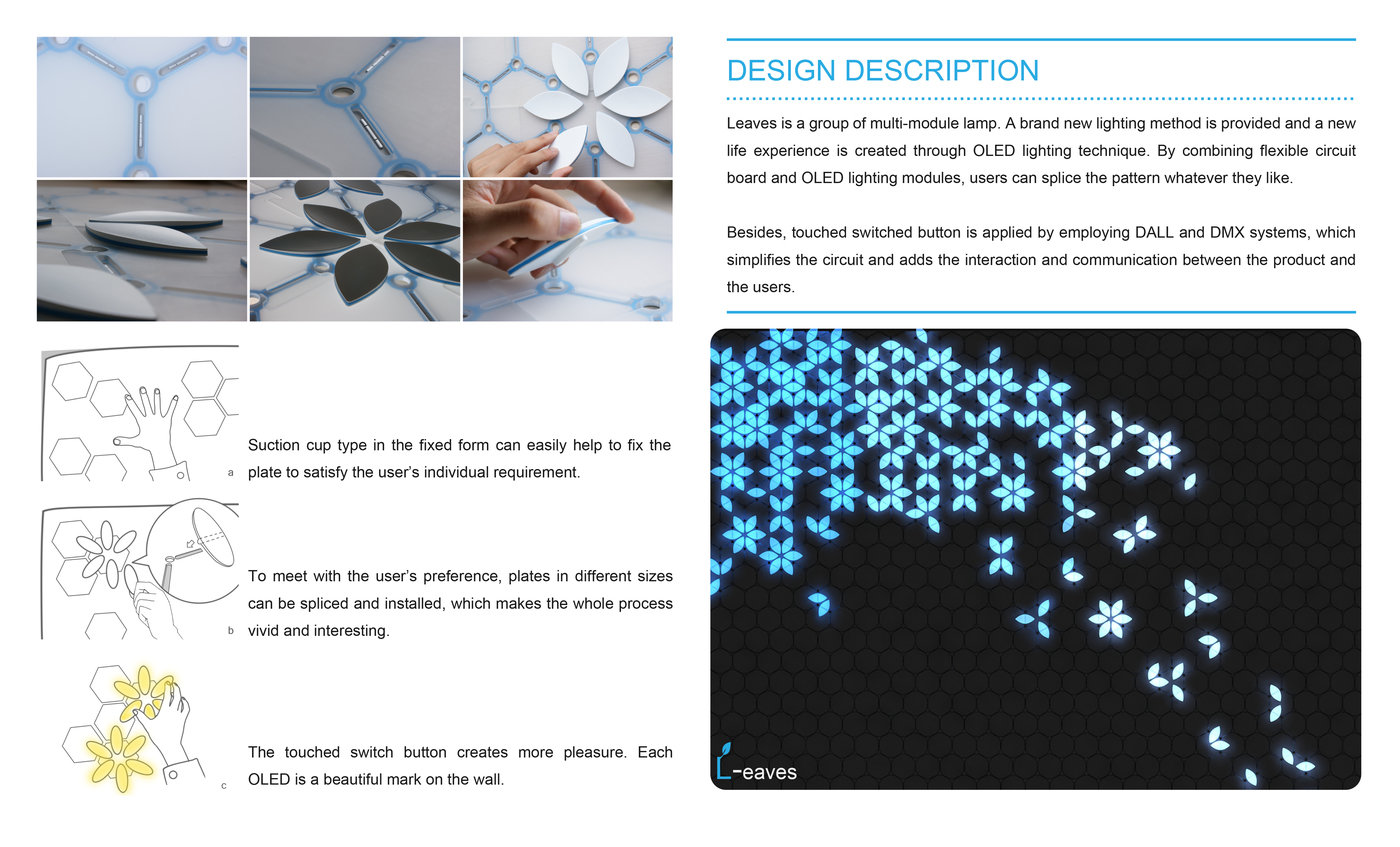 An upload by WEIMING ZHOU on Coroflot: to the project LEAVES