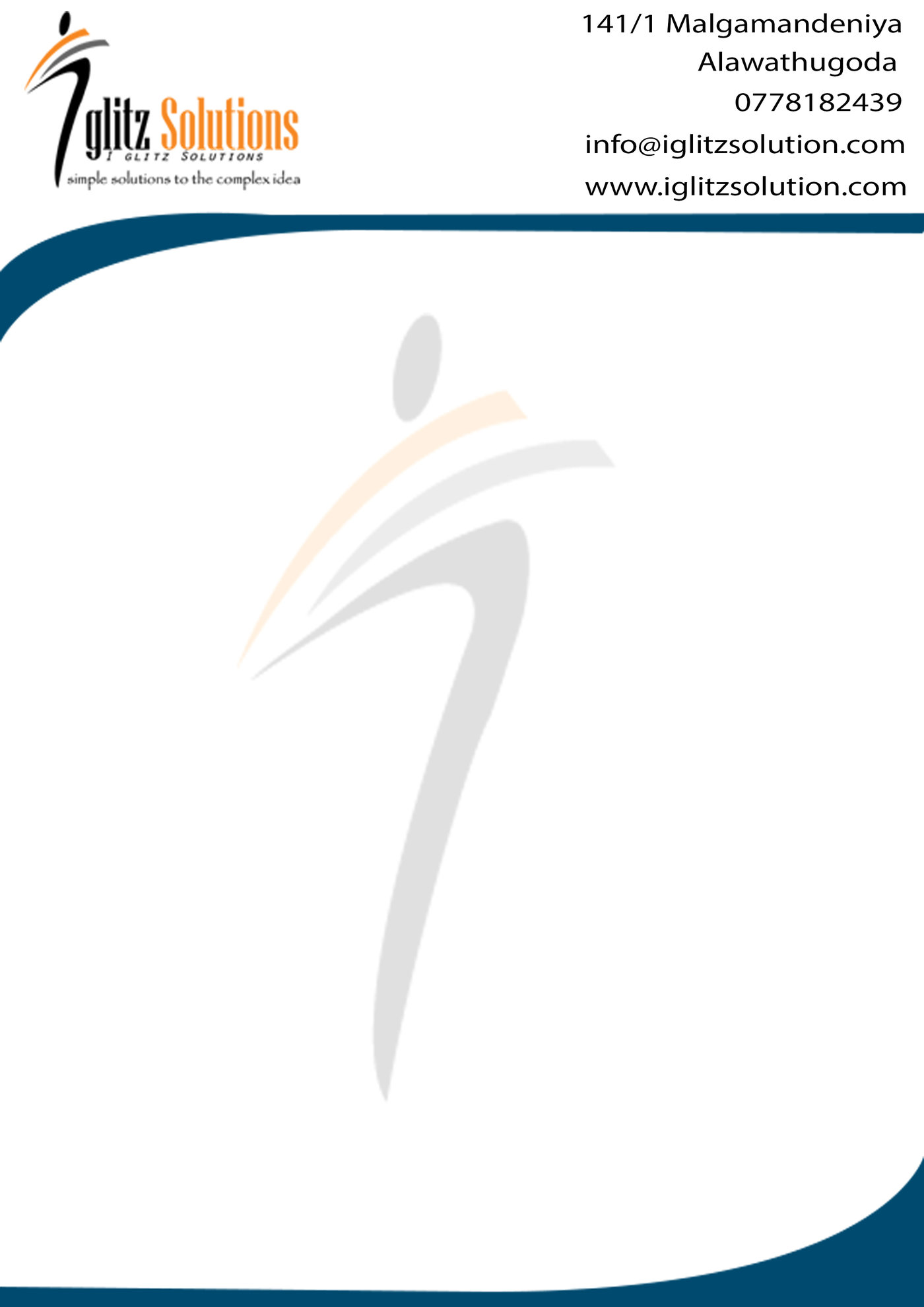 Letterhead Design to i glitz solutions by Mohamed Imad at Coroflot.com