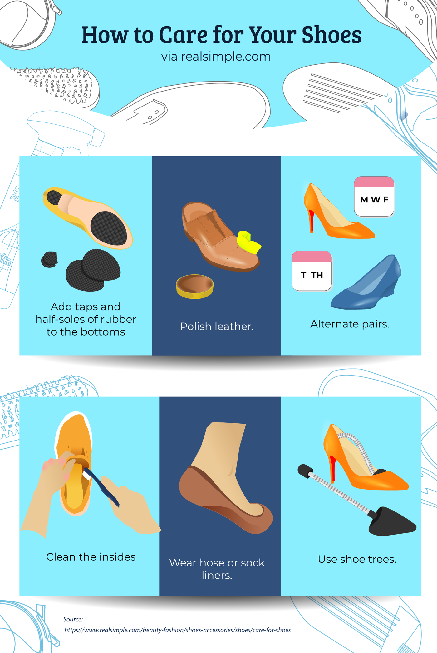 Illustration | How to Care for Your Shoes by Bernadette Baniel at ...