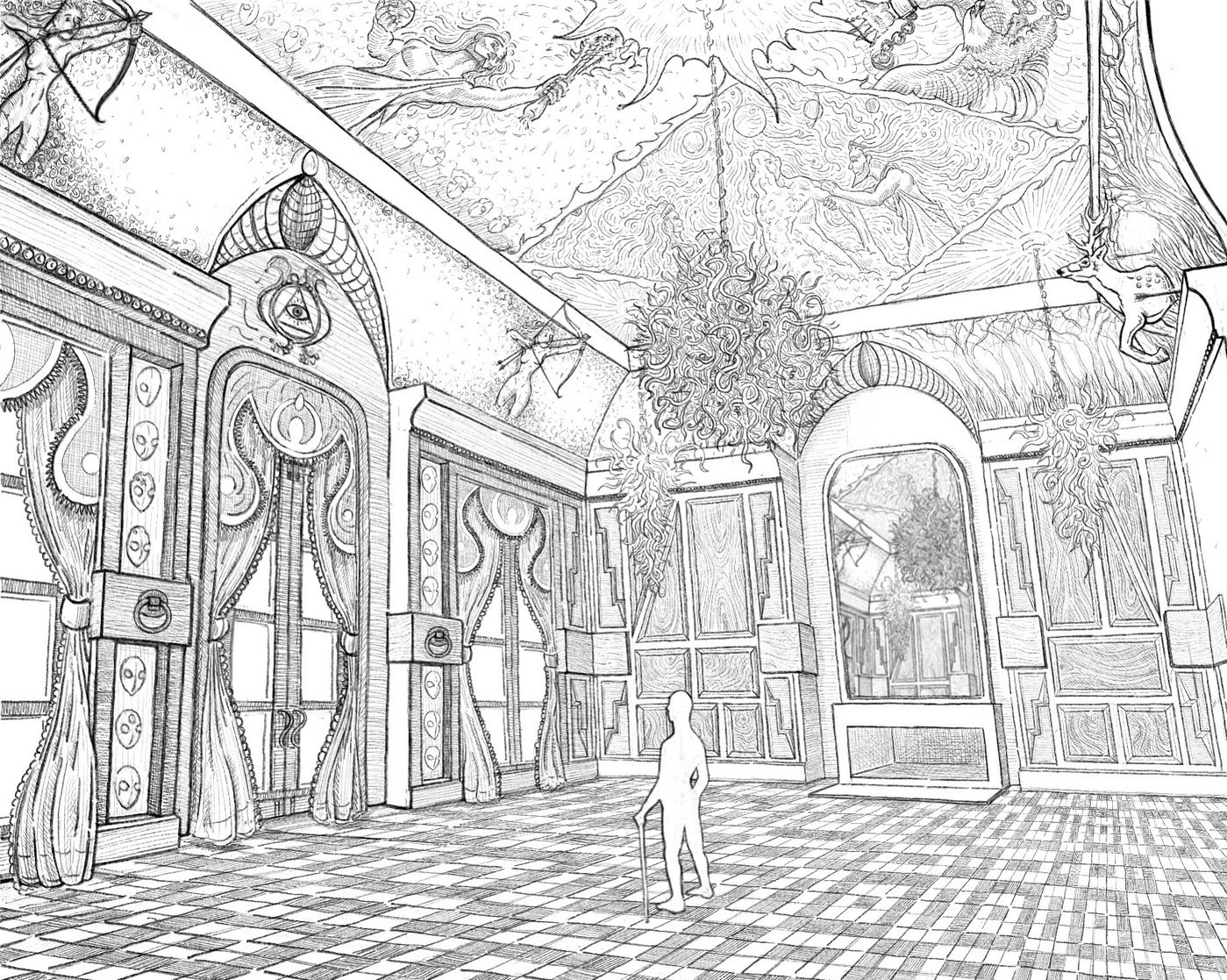 Villain's Club Concept Art Perspective by Andrew Soper at Coroflot.com
