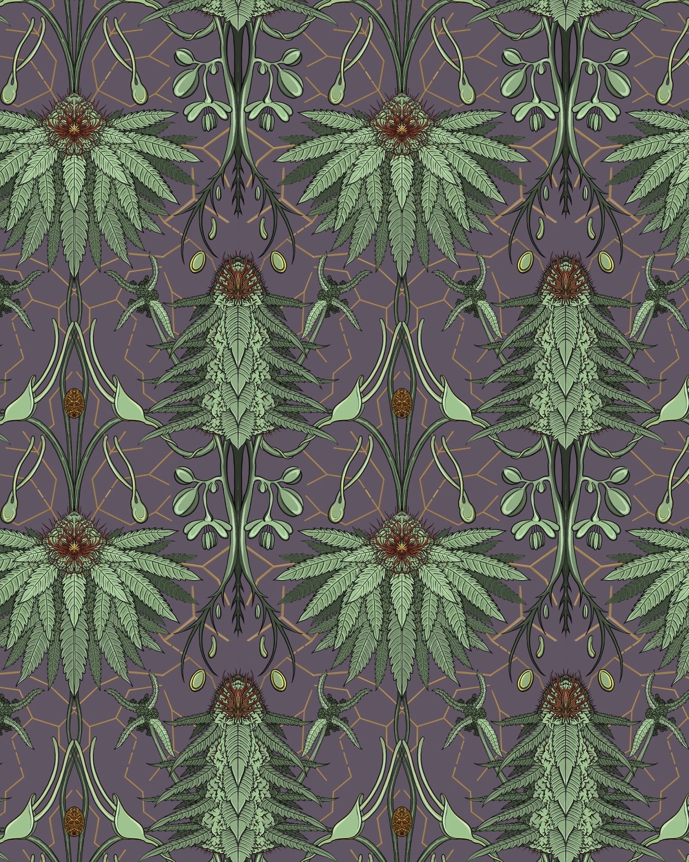 Royal Green Botanical Pattern by Andrew Soper at Coroflot.com