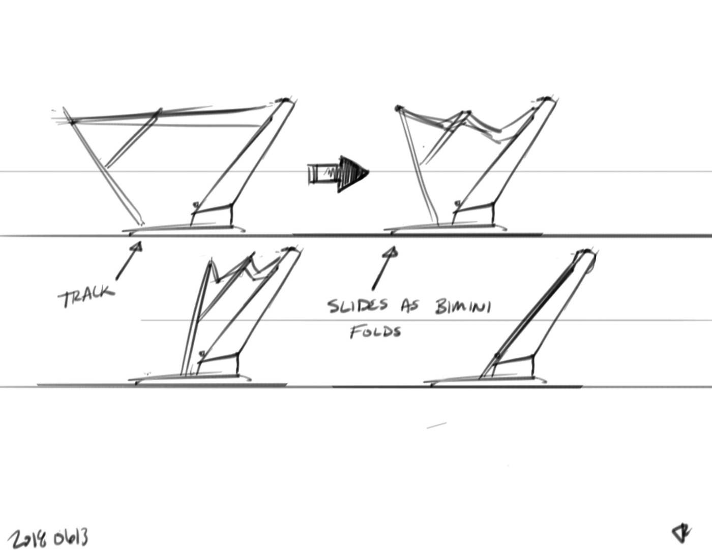 Custom Sliding Bimini Frame by Randall Michael Jr at Coroflot.com