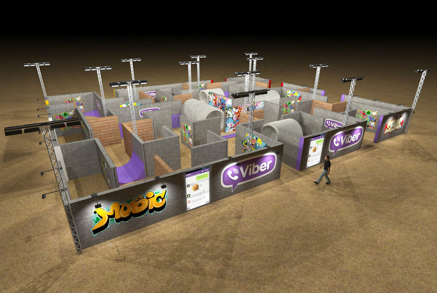 Viber Maze Booth Concept by Julian Ricardo Geronimo at Coroflot.com
