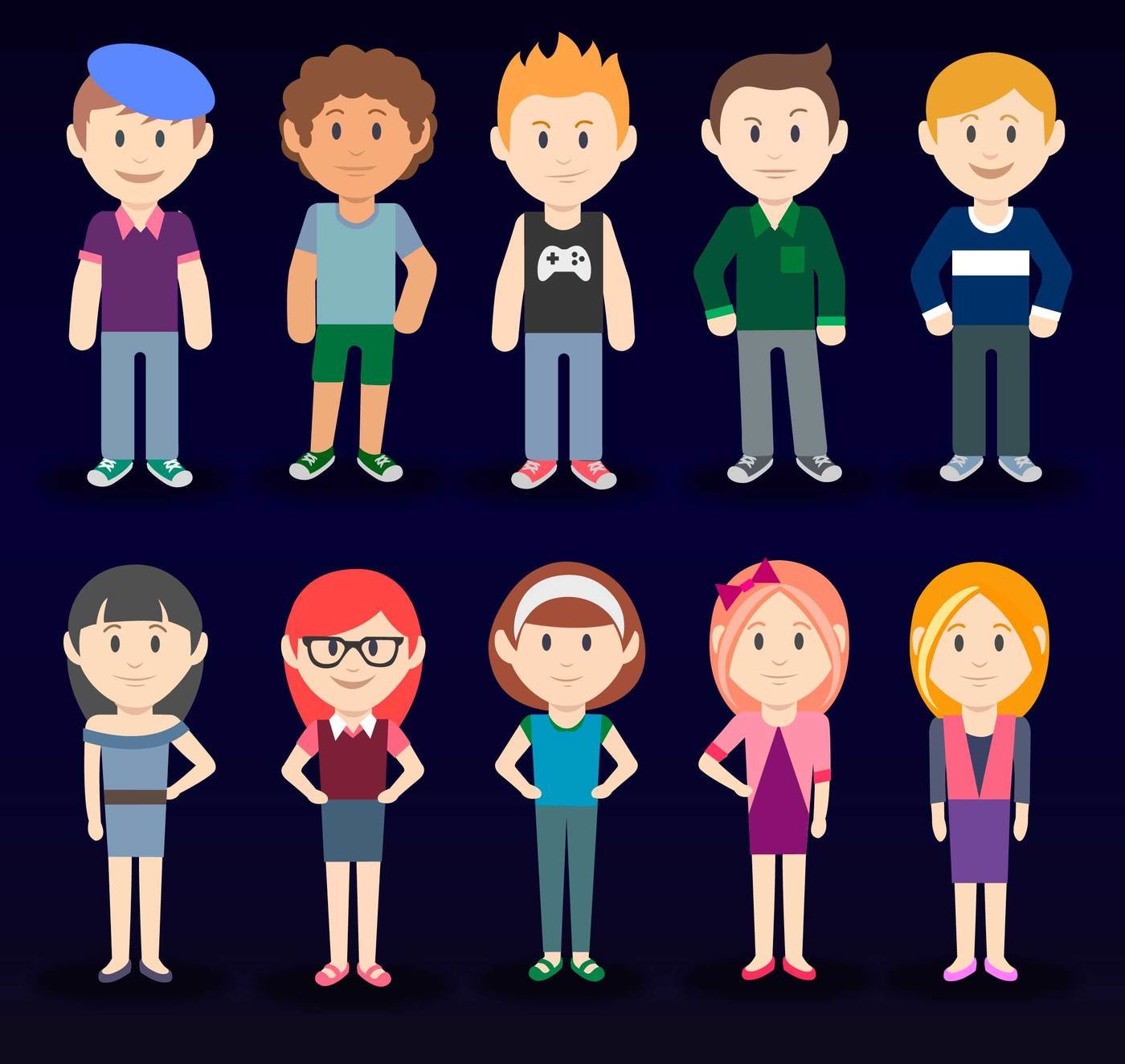 Personajes, Characters creados por mi en illustrator by José Pazmiño at ...