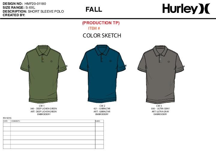 HURLEY MENS SS POLO TECH PACK by Fawn Desiree at Coroflot.com