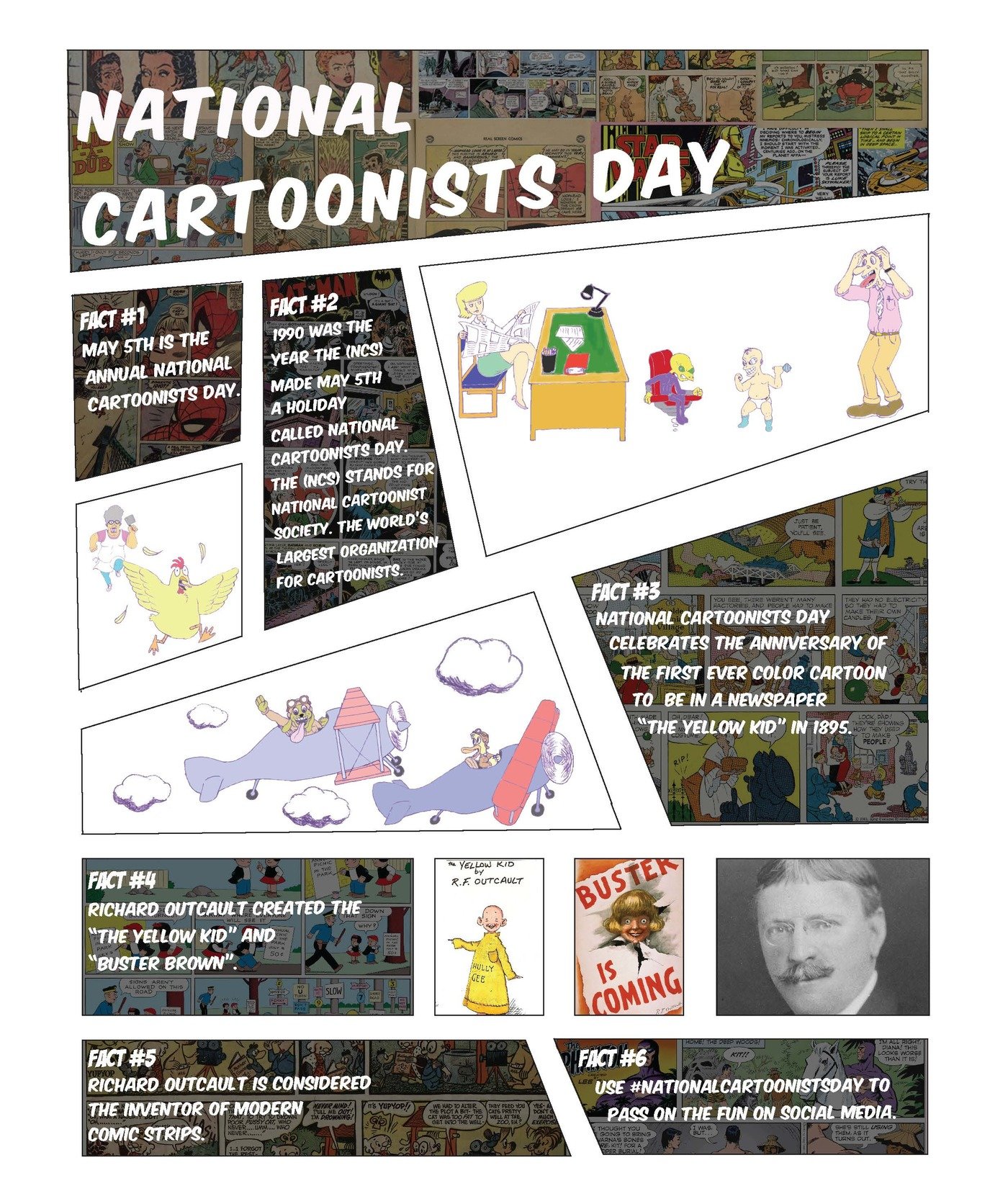 National Cartoonists Day poster by William Butler at Coroflot.com