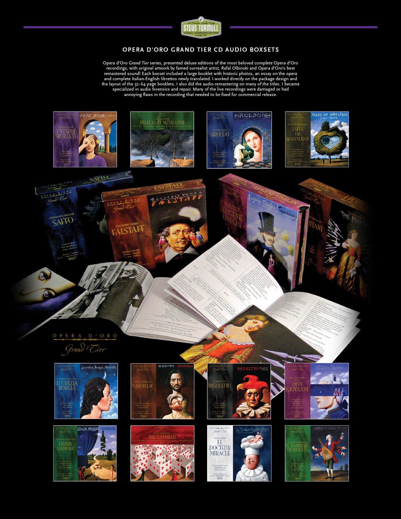 Opera D'Oro Grand Tier Audio Boxsets by Steve Turmell at Coroflot.com