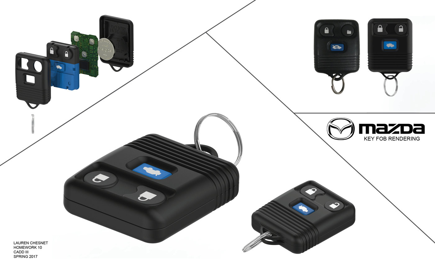 Mazda 626 Key Fob Replication by Lauren Chesnet at Coroflot.com