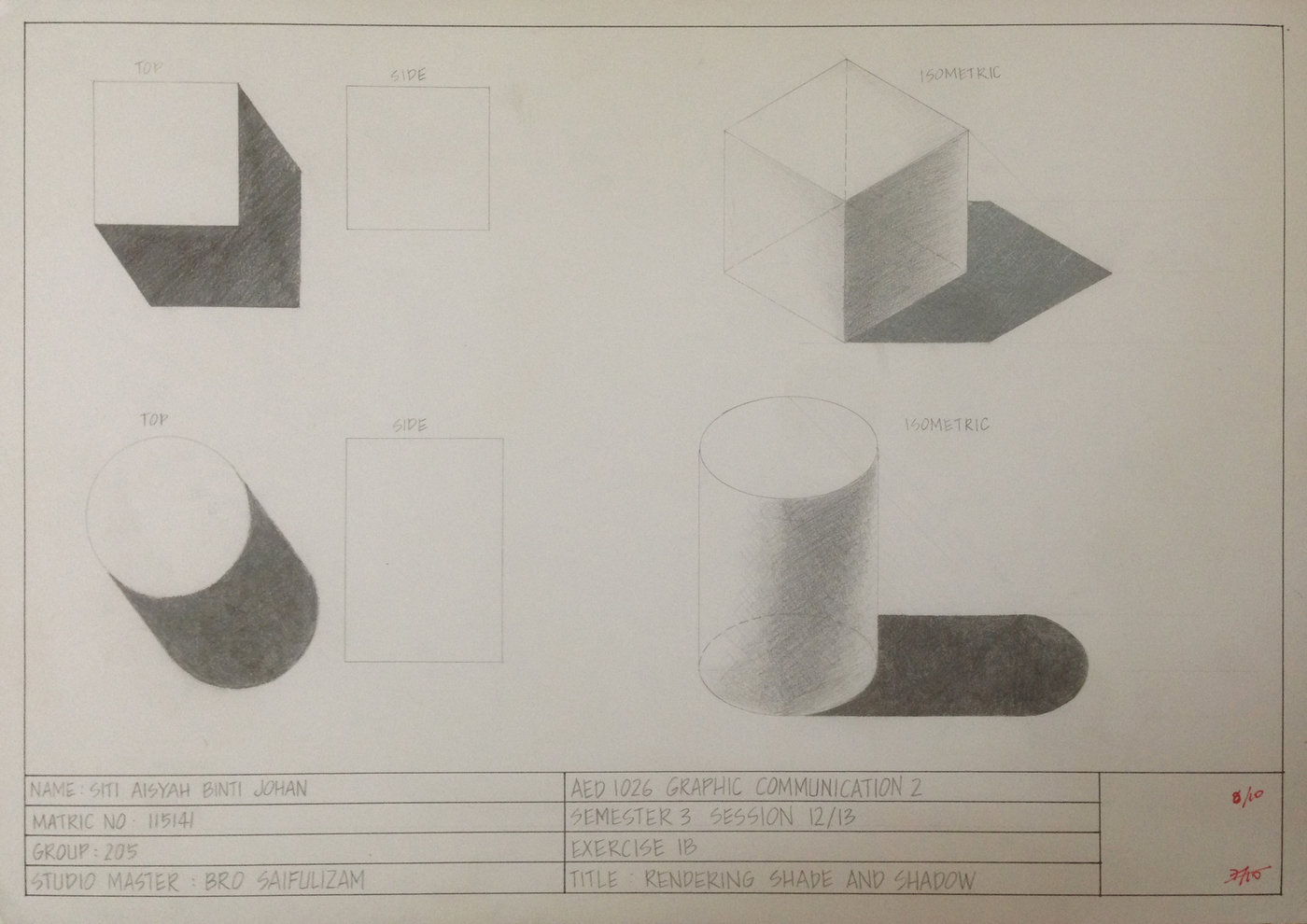 Rendering - shade and shadow by Aisyah Johan at Coroflot.com