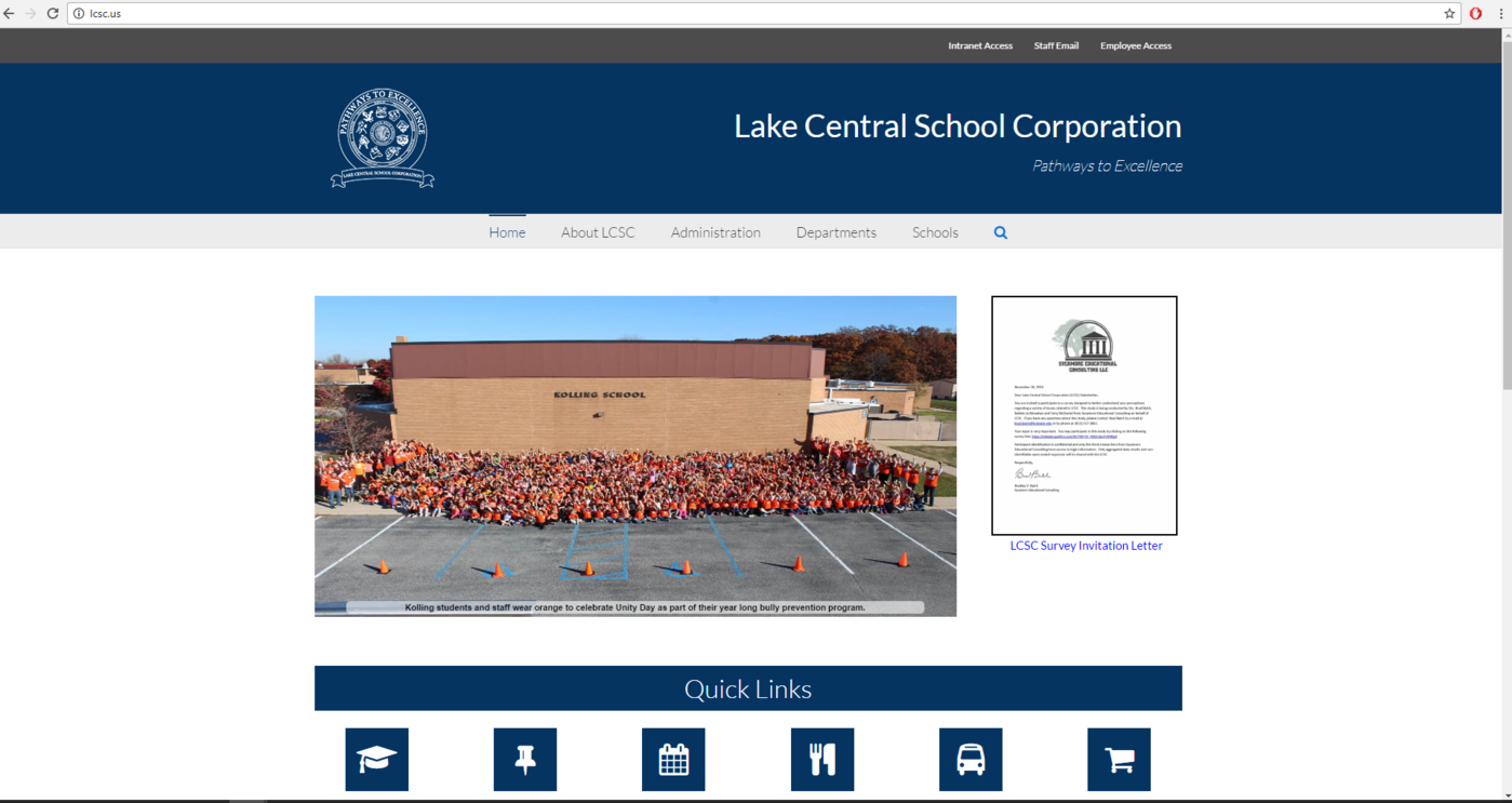 Lake Central School Corporation website redesigns by Andrew Dvorscak at ...