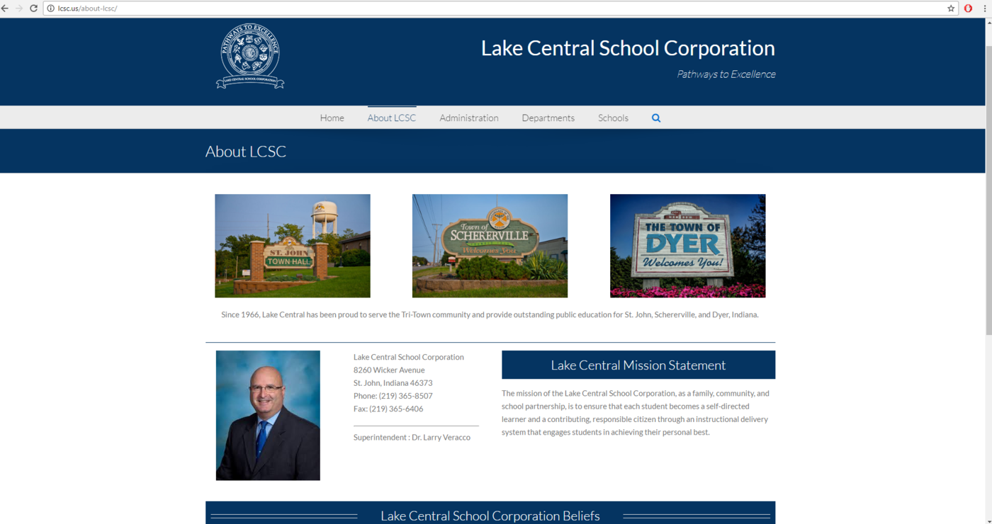 Lake Central School Corporation website redesigns by Andrew Dvorscak at ...