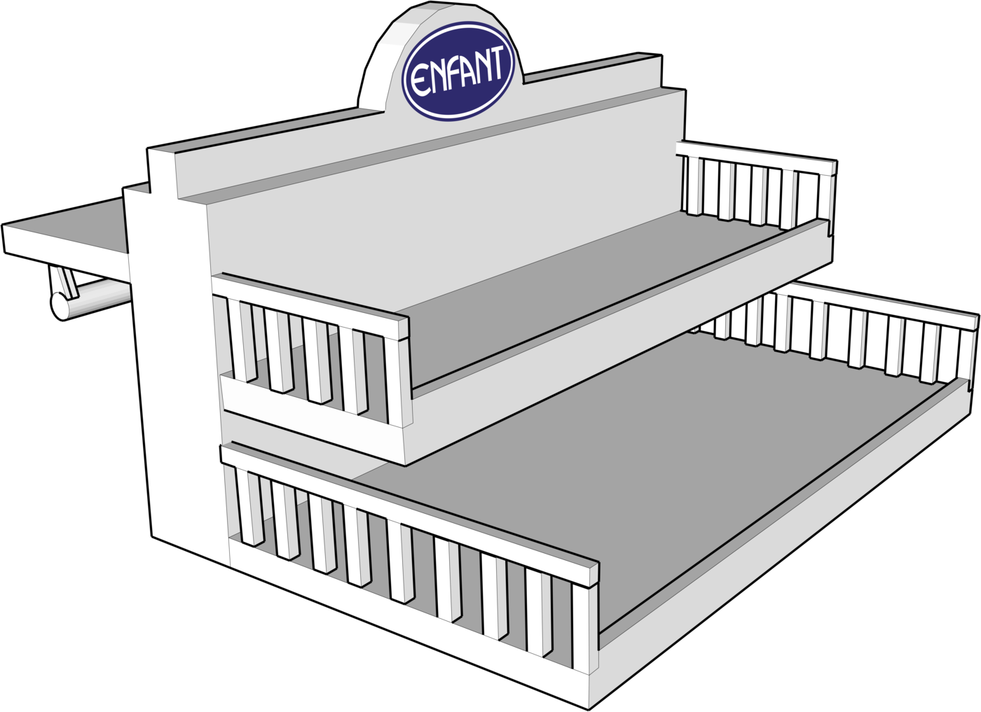 Island Display/Shelves 3D Modeling Drafts by Diane Rodriguez at ...