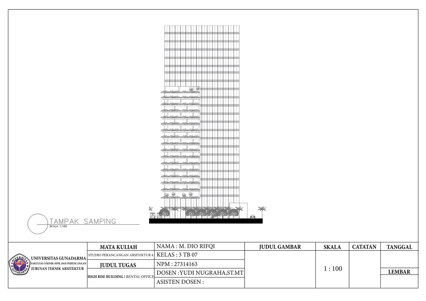 Studio Perancangan Arsitektur 4 / Office Building by M.Dio Rifqi P.W at ...