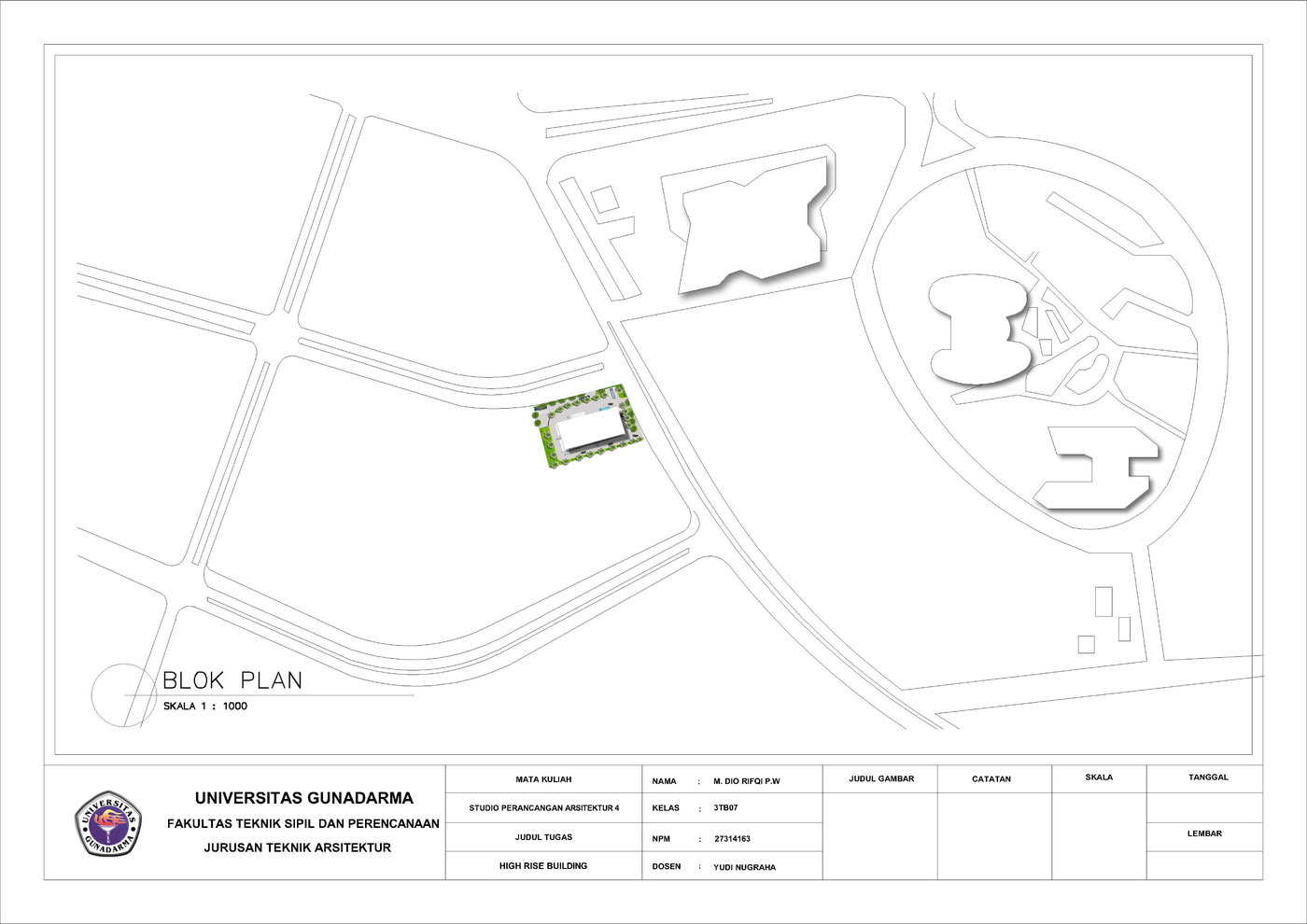 Studio Perancangan Arsitektur 4 / Office Building by M.Dio Rifqi P.W at ...