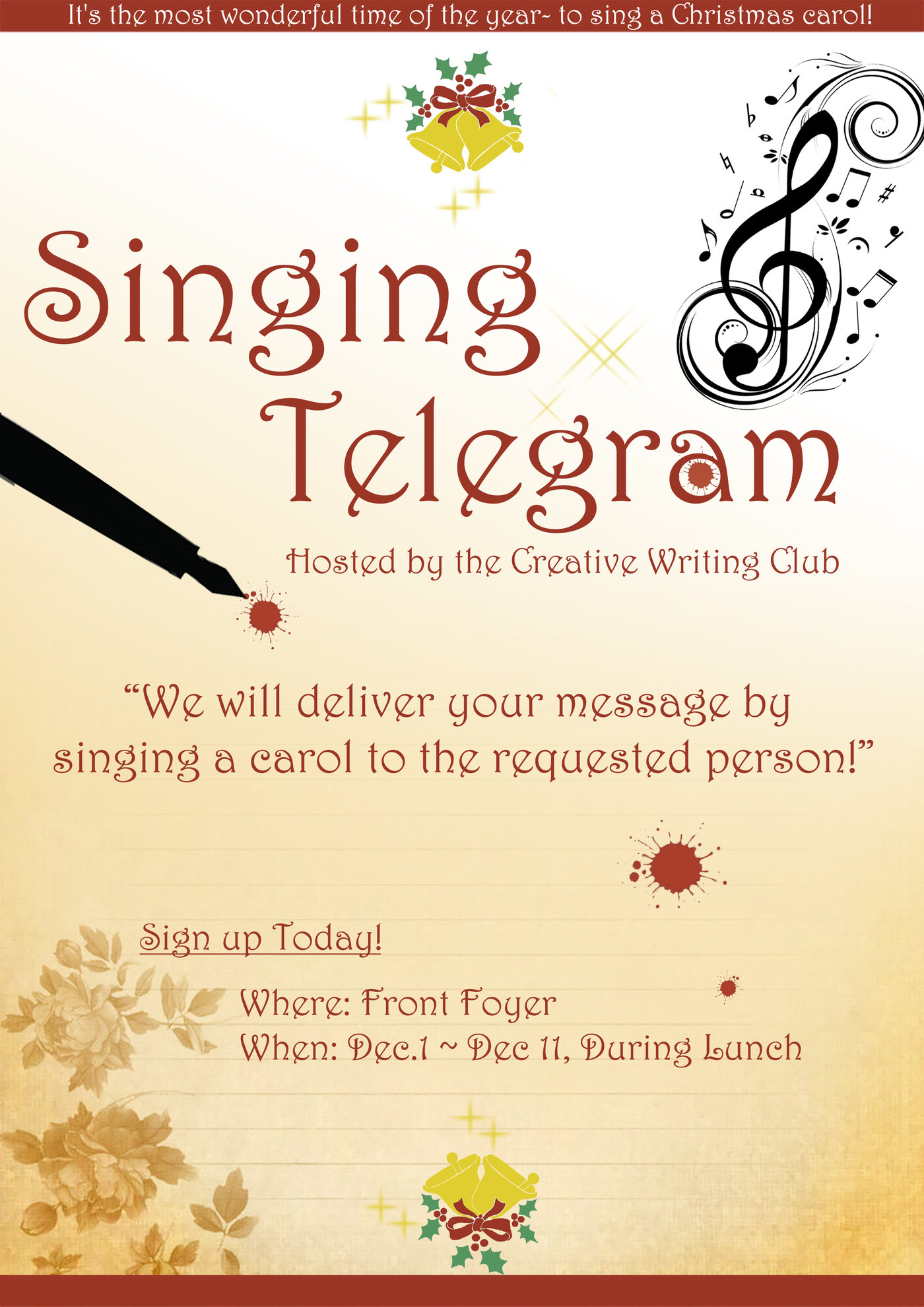 Singing Telegram Poster by Yuna Oh at Coroflot.com