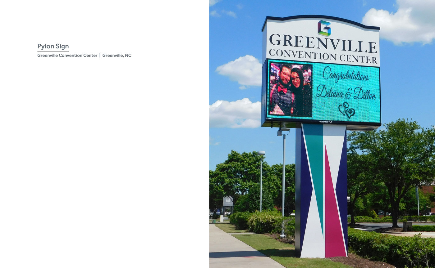 Greenville Convention Center | Pylon Sign by Trace Gashler at Coroflot.com