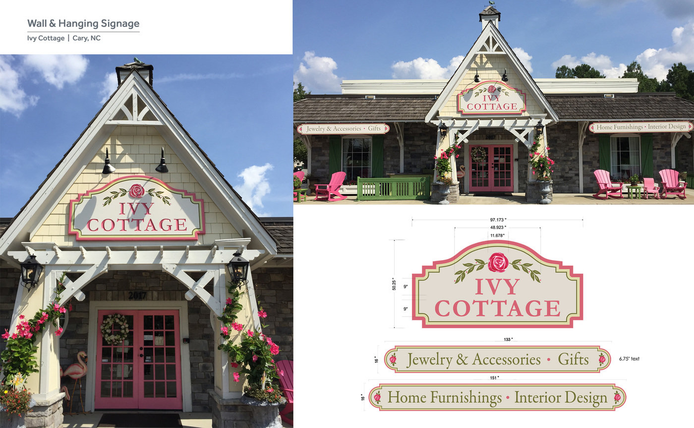Ivy Cottage | Logo | Signage Design by Trace Gashler at Coroflot.com
