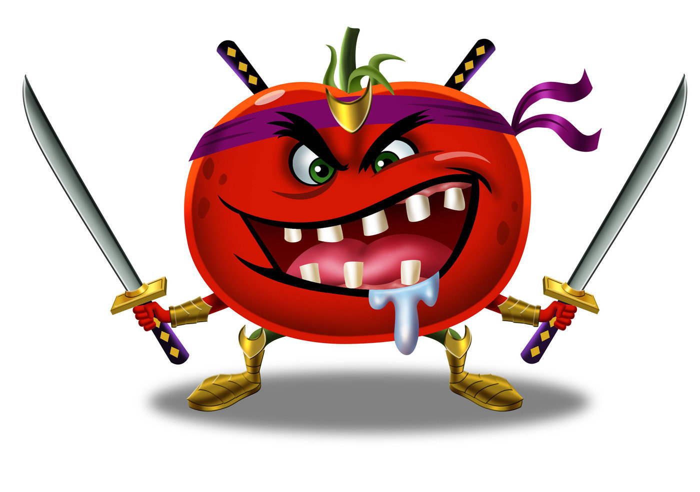 Ninja Tomato Character Design by max alnutt at Coroflot.com