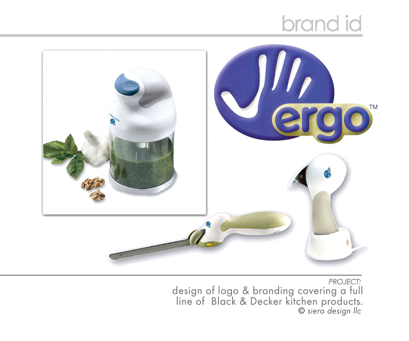 Black & Decker Housewares, Ergo Brand Logo Design by Paul Santarsiero ...