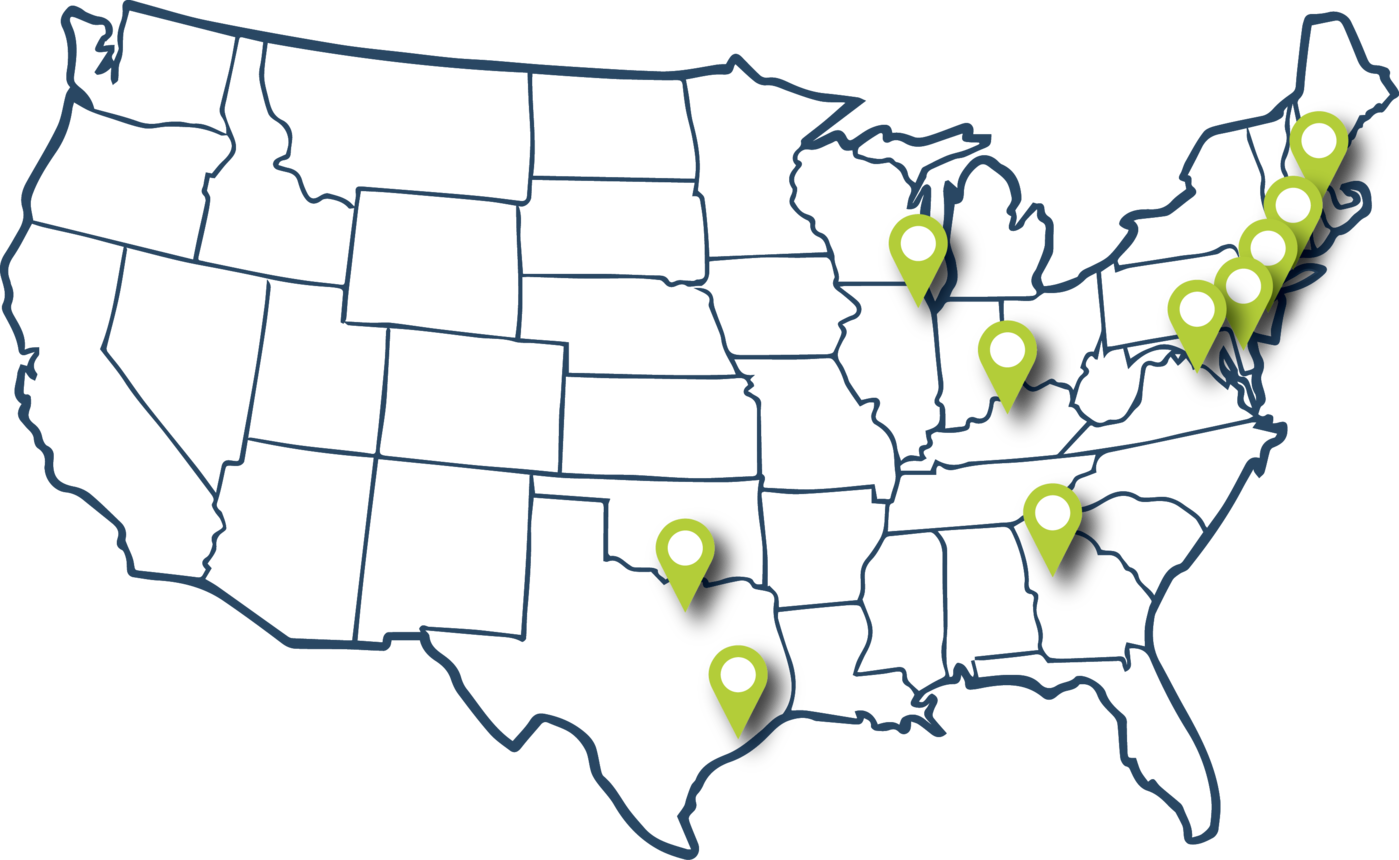 Vector US Map with Locations by Michael Edelin at Coroflot.com