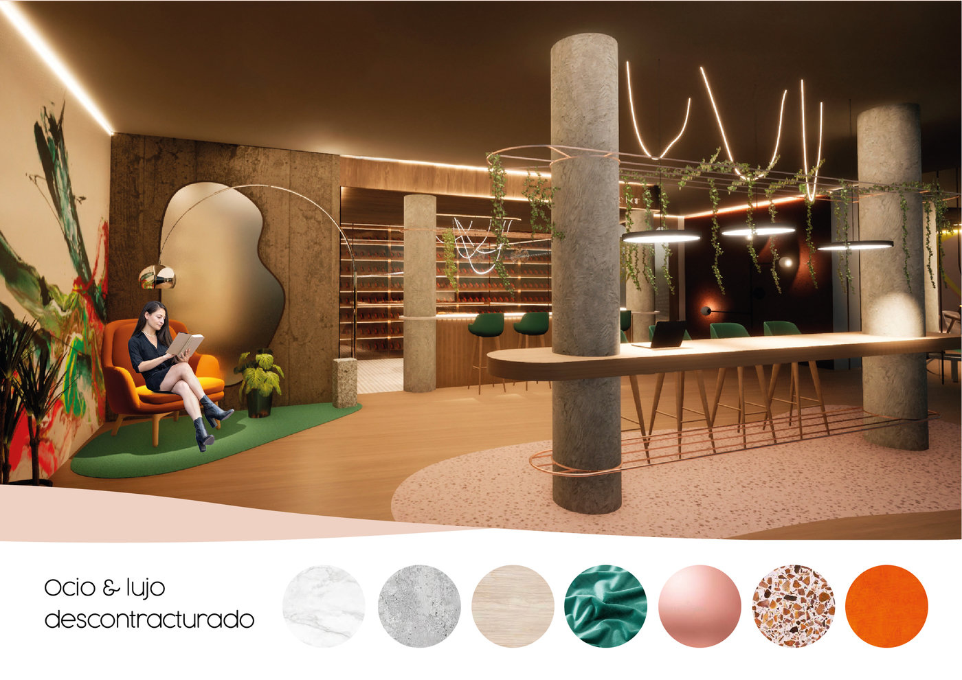 Meridien hotel lobby by Milagros Cordón at Coroflot.com