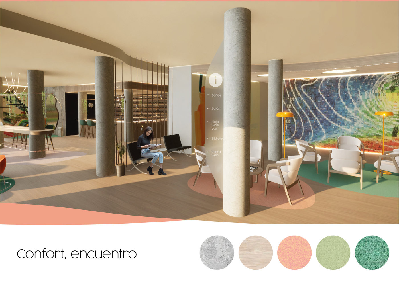 Meridien hotel lobby by Milagros Cordón at Coroflot.com