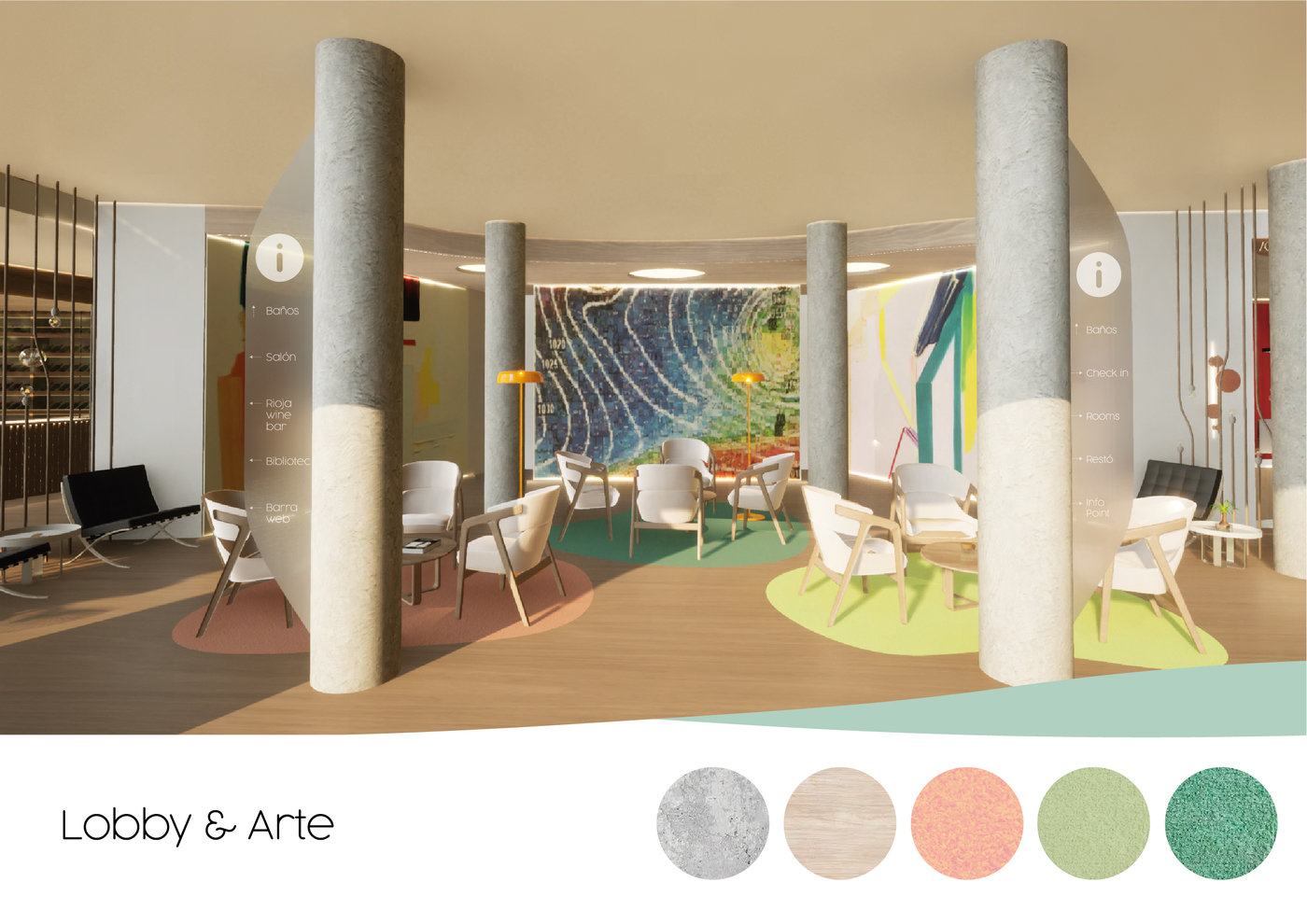 Meridien hotel lobby by Milagros Cordón at Coroflot.com