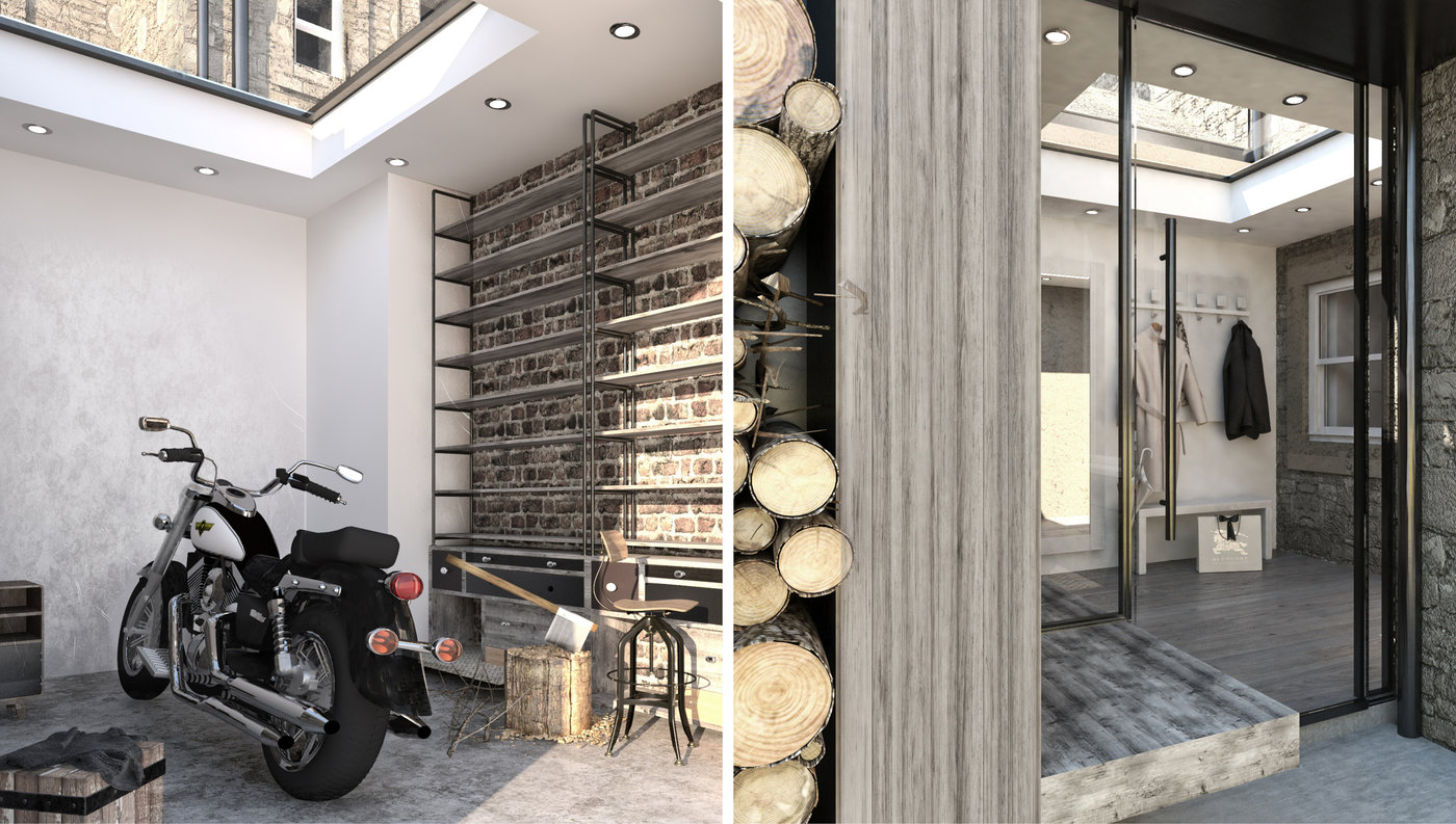 MONKS TERRACE Garage / Log Store Extension Corbridge by Benjamin Kinch ...