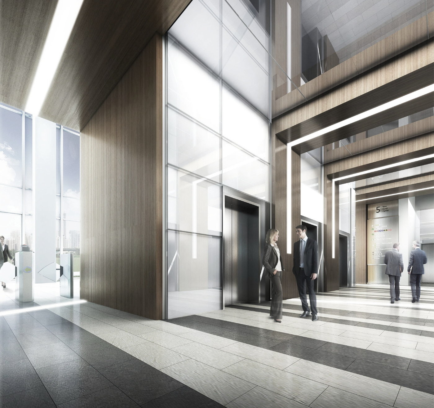 Office Tower Entrance Hall by Jaime Saenz at Coroflot.com