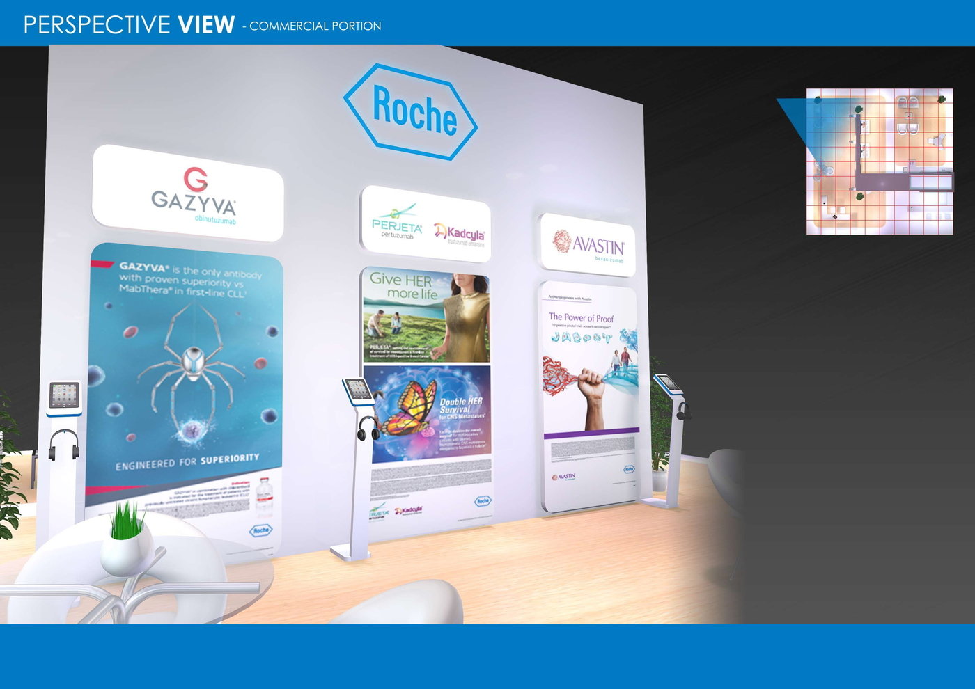 ROCHE Booth design by Dustin Ronald Elman at Coroflot.com