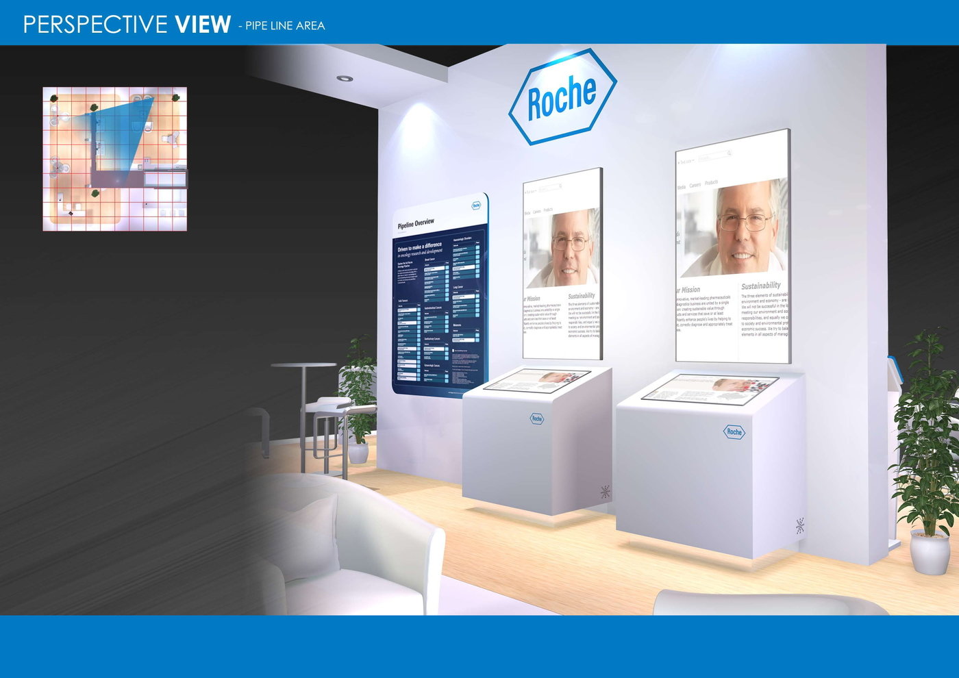 ROCHE Booth design by Dustin Ronald Elman at Coroflot.com