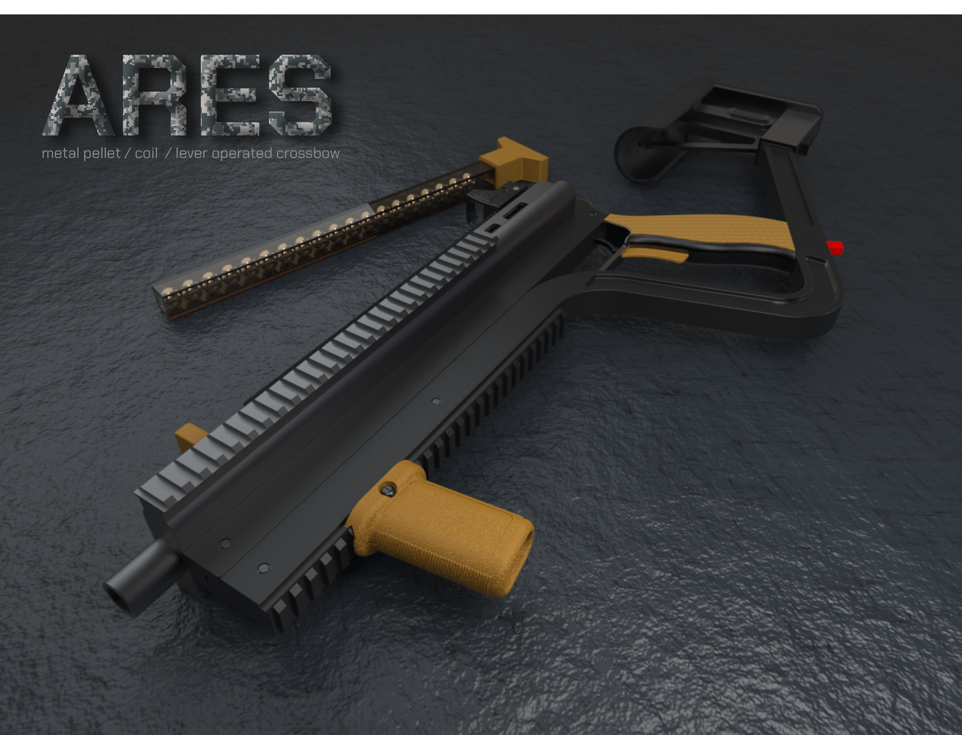 Ares Metal Pellet Crossbow by Ianiv Wainberg Pires at Coroflot.com