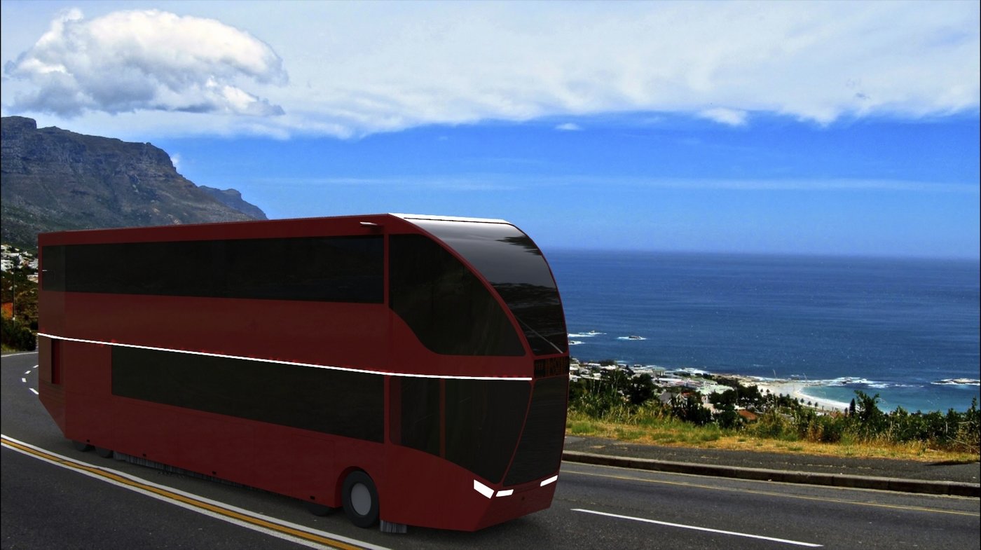 Hybrid Double Decker Bus by Ianiv Wainberg Pires at Coroflot.com