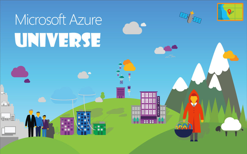 Microsoft Azure Illustrations by Davide Chiello at Coroflot.com