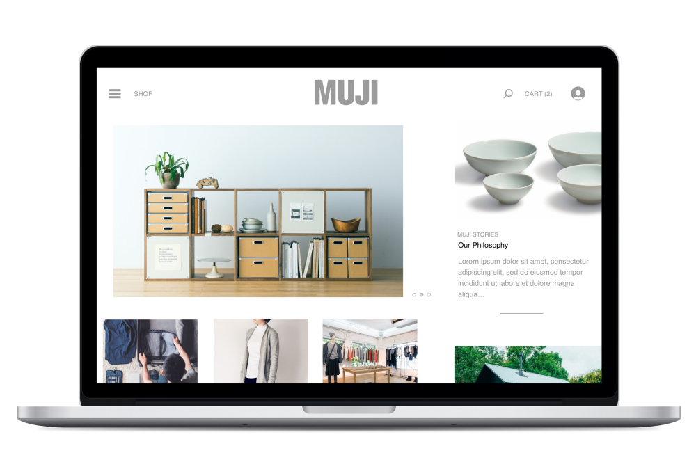 MUJI- website redesign concept by Elizabeth Sayen at Coroflot.com