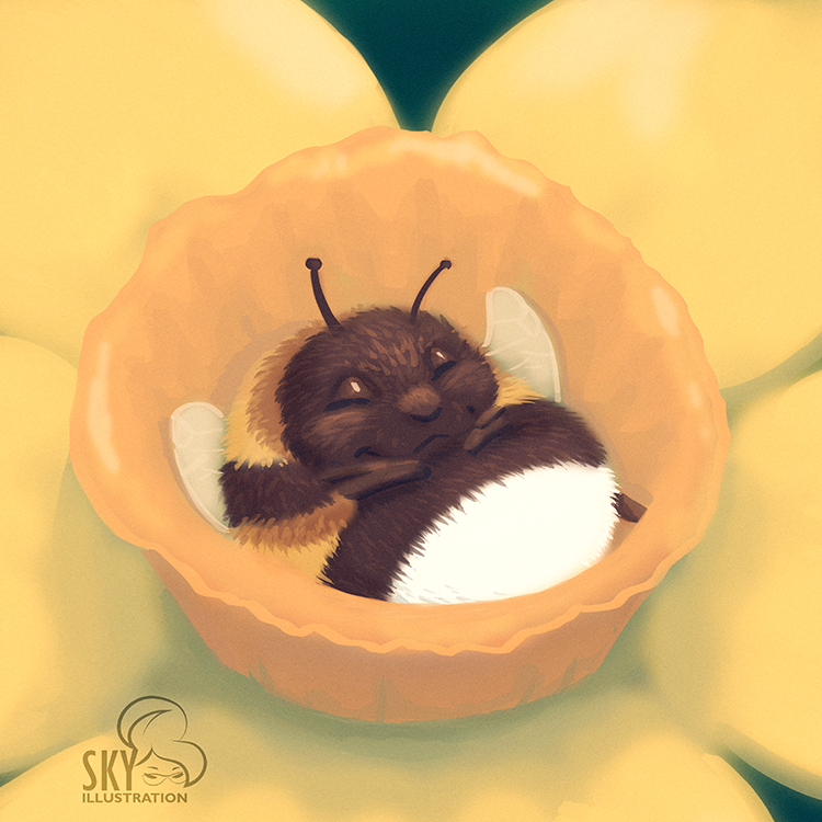 Sleepy bumblebee by Sanne K.Y. van Oorde - van der Wel at Coroflot.com