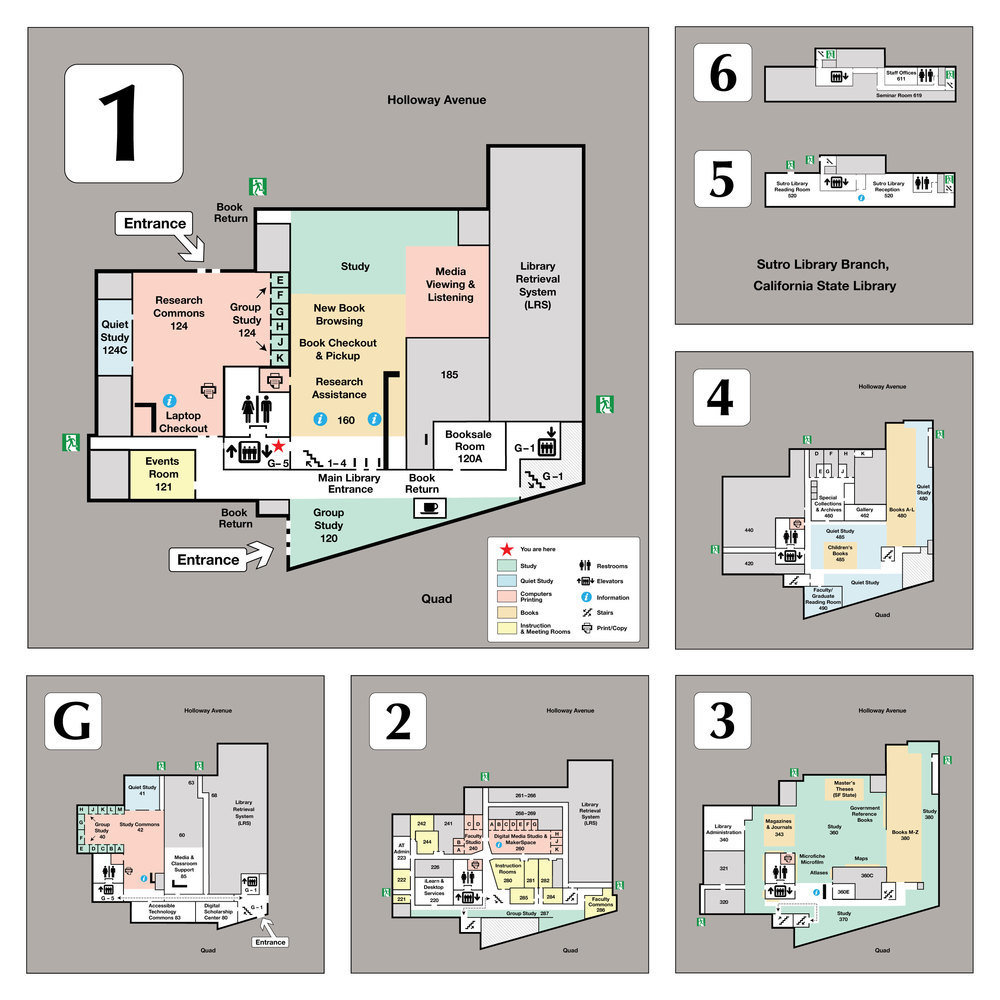 Library Floor Maps by Paul Jackson at Coroflot.com