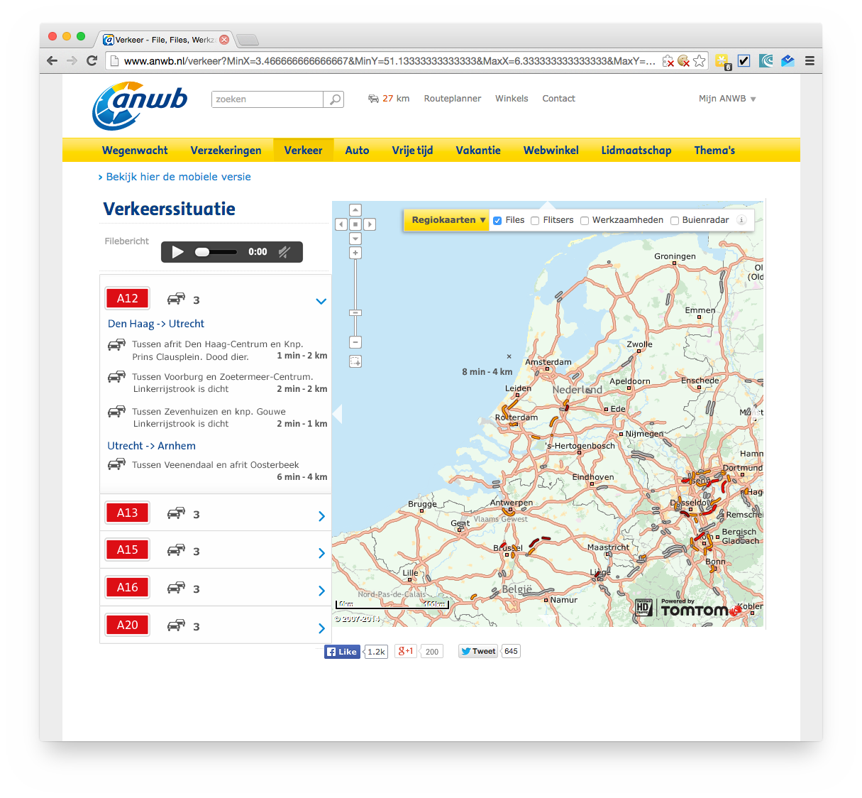 ANWB Traffic information by Richard de Vries at Coroflot.com