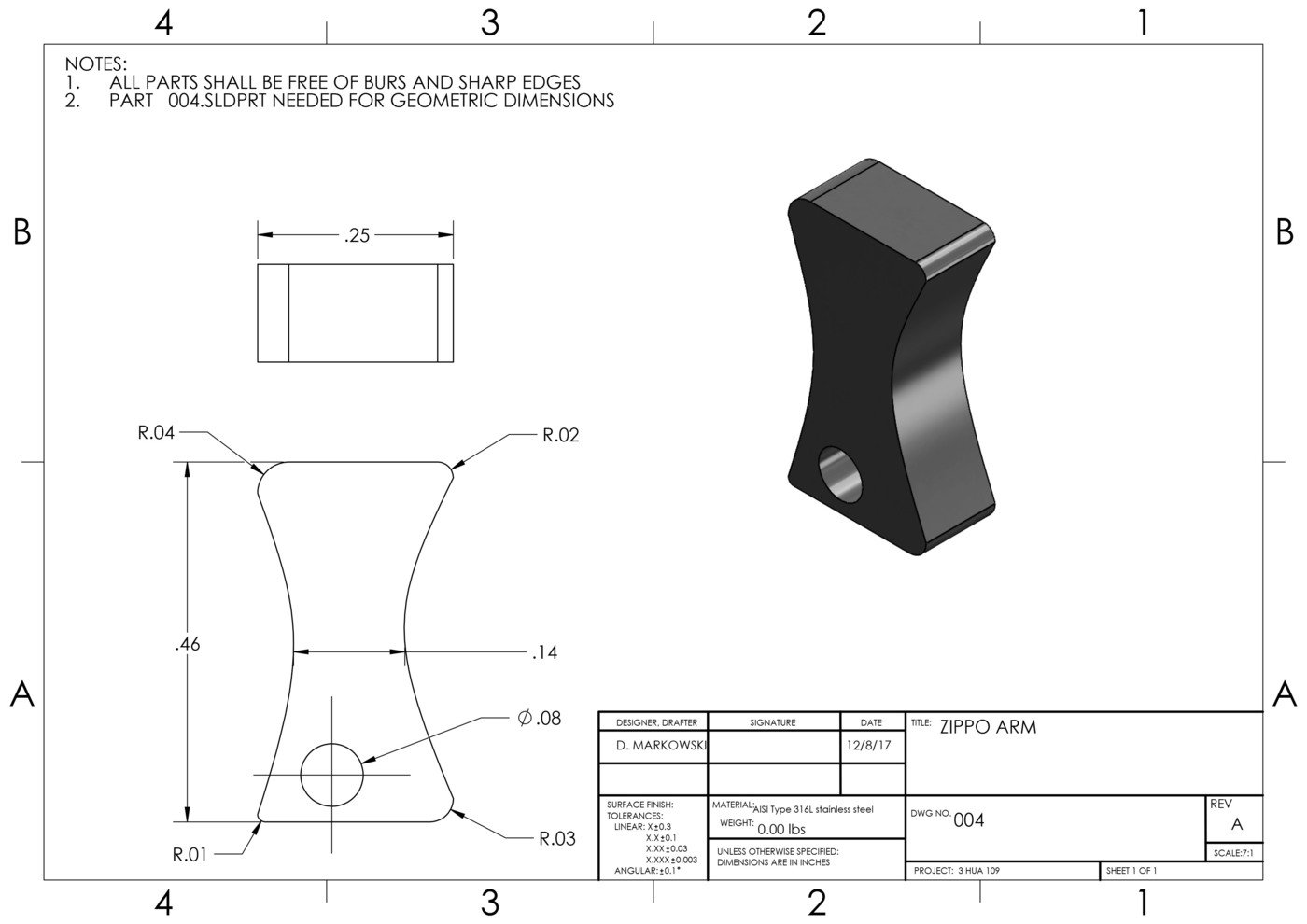 SolidWorks Zippo by David Markowski at Coroflot.com