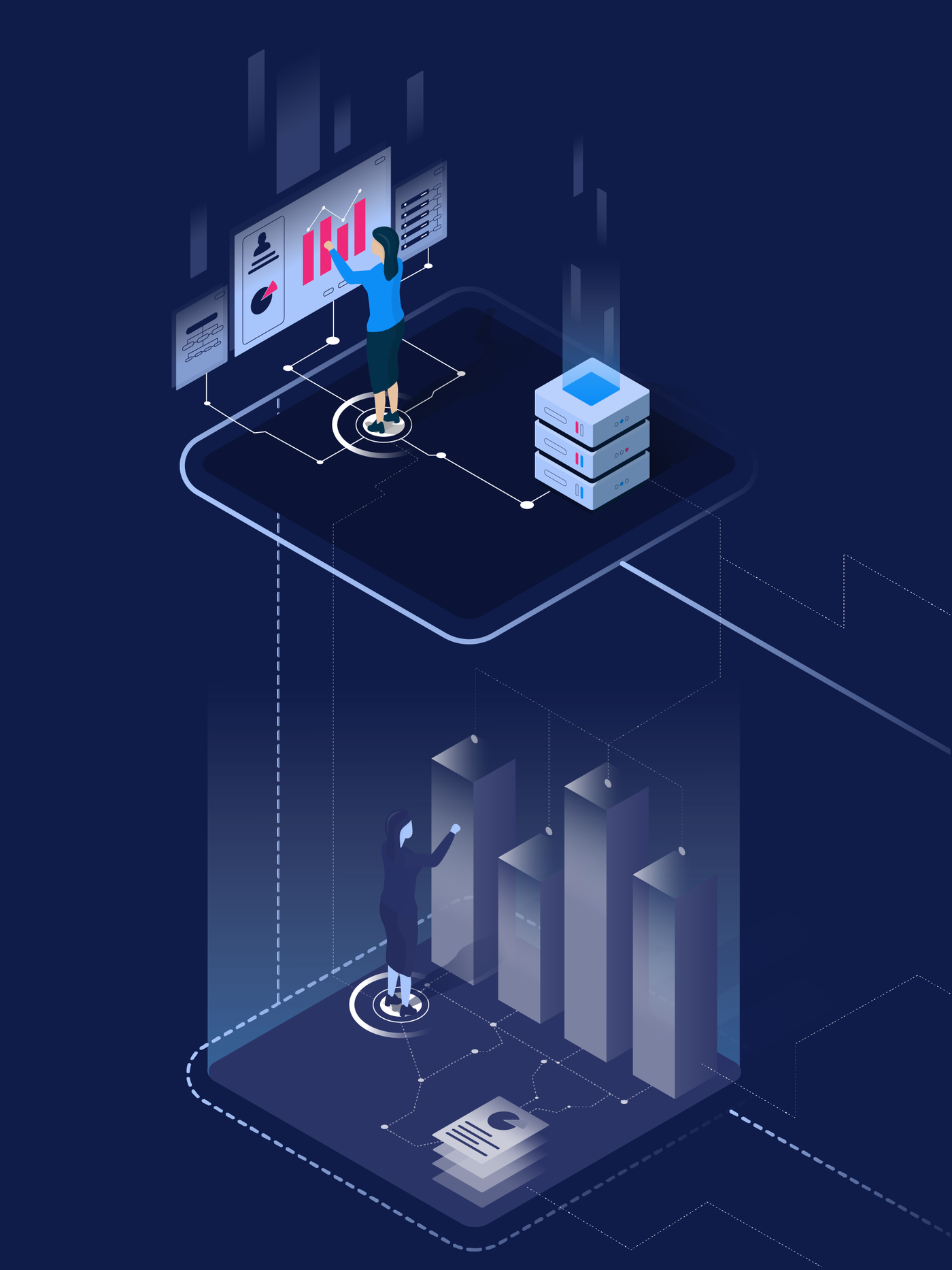 Automation Software Isometric Illustrations by Dan Kindley at Coroflot.com