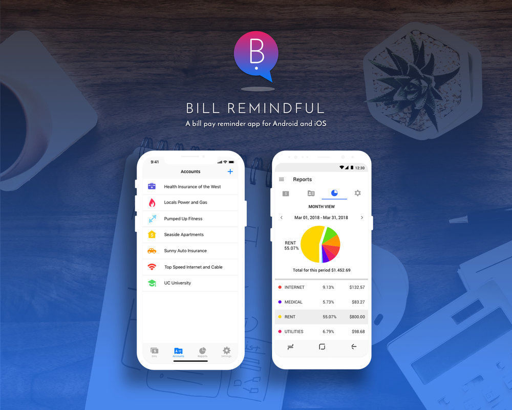 Bill Remindful - Native App Design by Lorelei Gomez at Coroflot.com