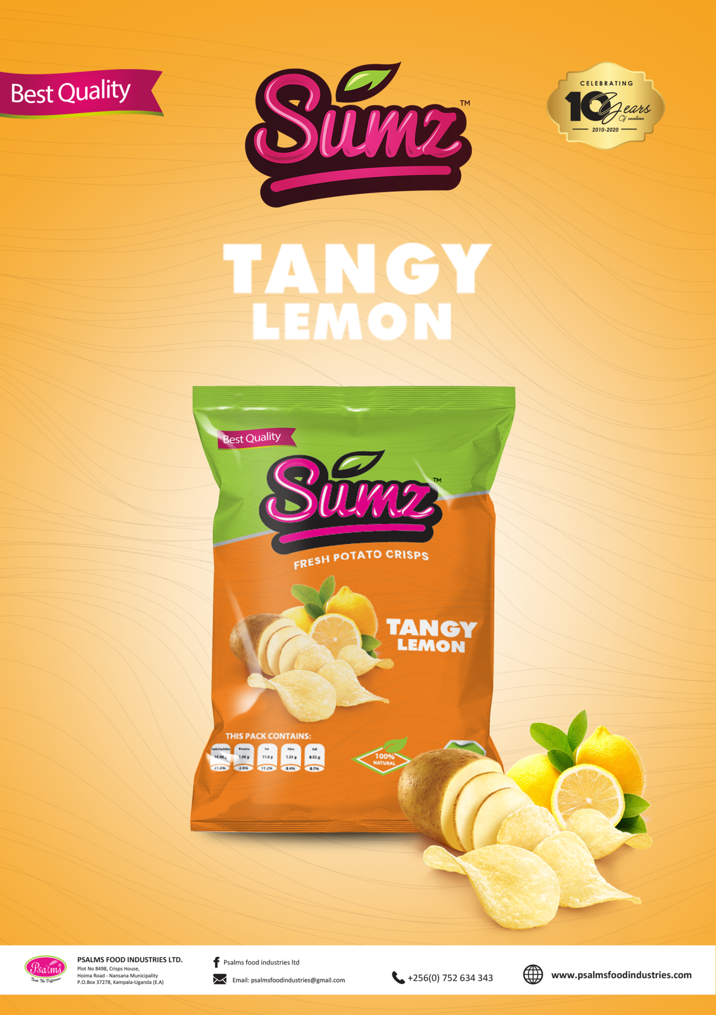 Packaging poster design for sumz crisps Yellow by Bataire Thorgan Bryan ...