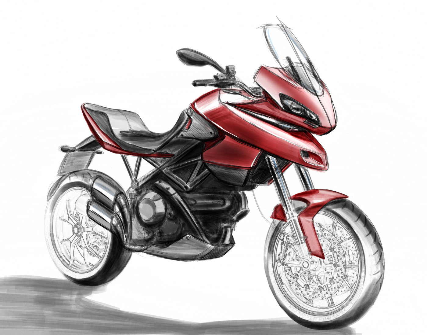 MOTORCYCLE DESIGN - Sketches by BAR-DESIGN by Luca Bar at Coroflot.com