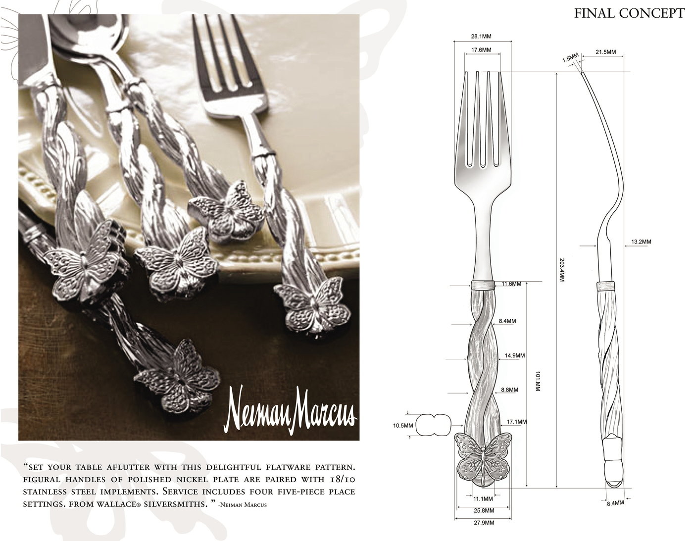 Butterfly Flatware - Lifetime Brands by Kate Locke-Peck at Coroflot.com